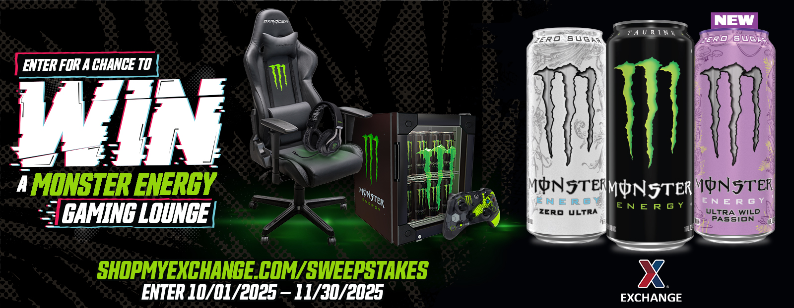 Monster Energy Gaming Lounge Sweepstakes - Exchange Community Hub