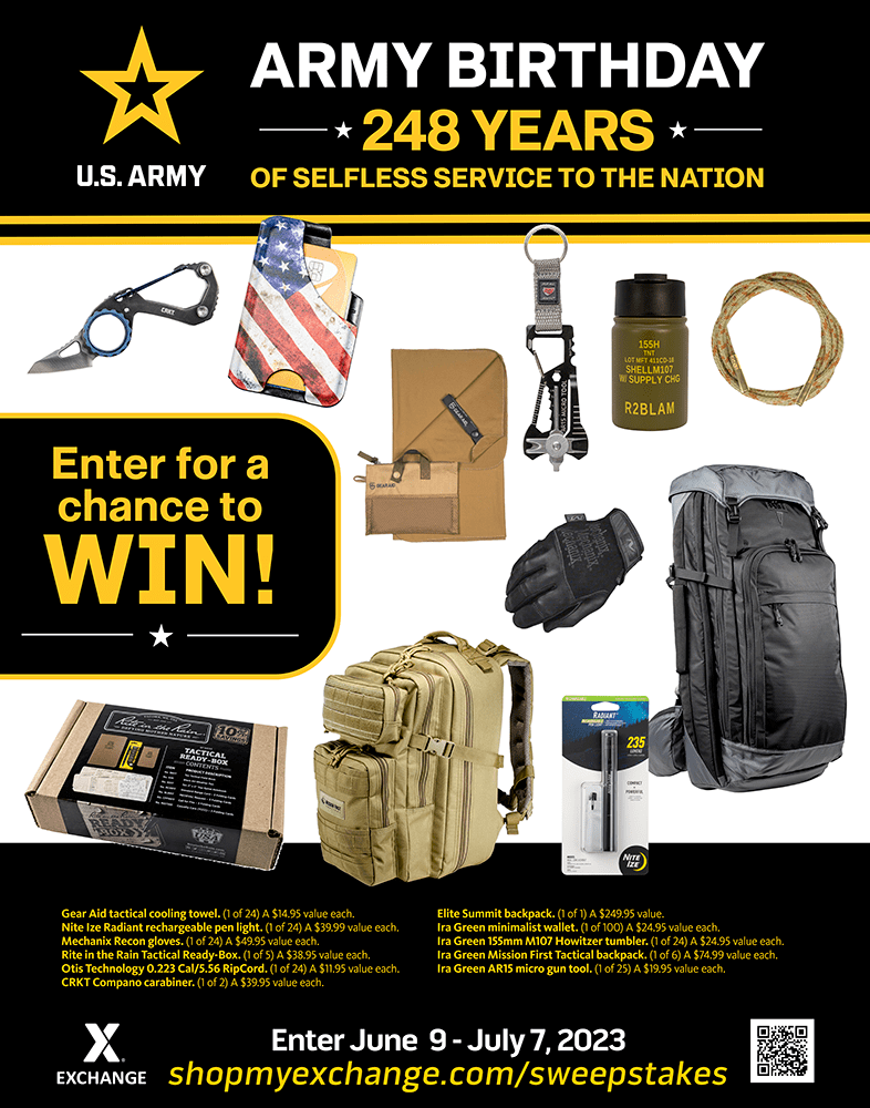 Exchange Shoppers Can Win $7,000 in Prizes in Army Birthday Sweepstakes ...