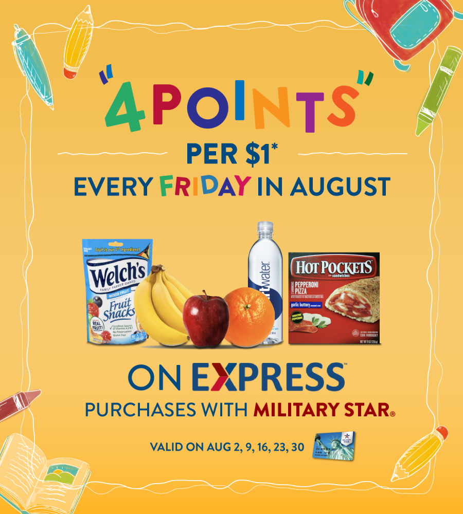 TGIF! Score Double Points Fridays in August on All MILITARY STAR ...